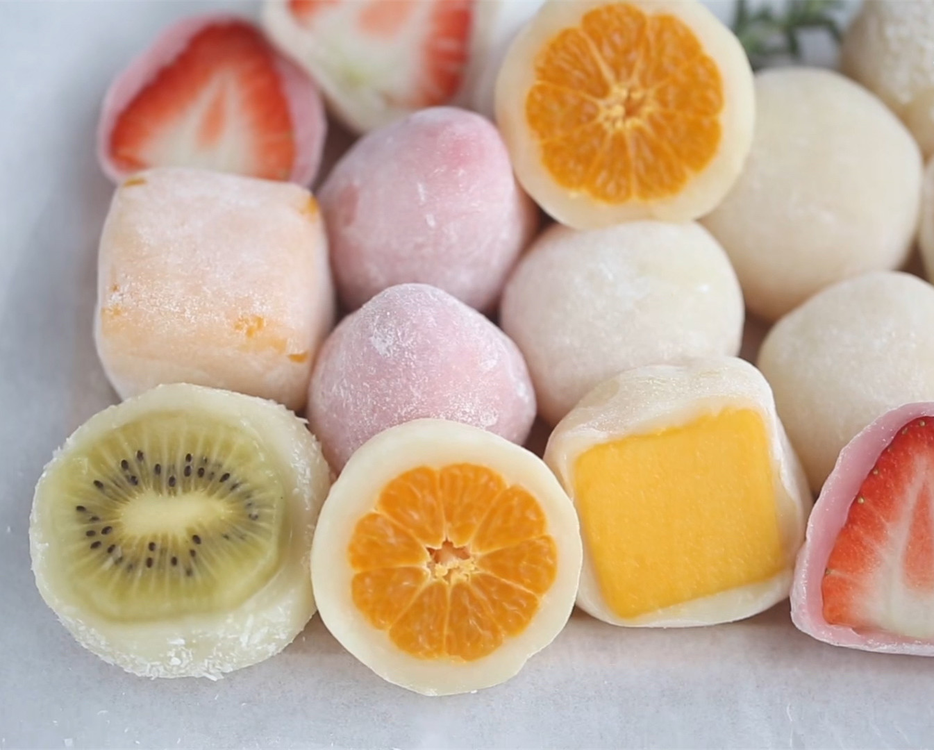 Chinese Mochi__Fruit Mochi - Cook Chinese Foods