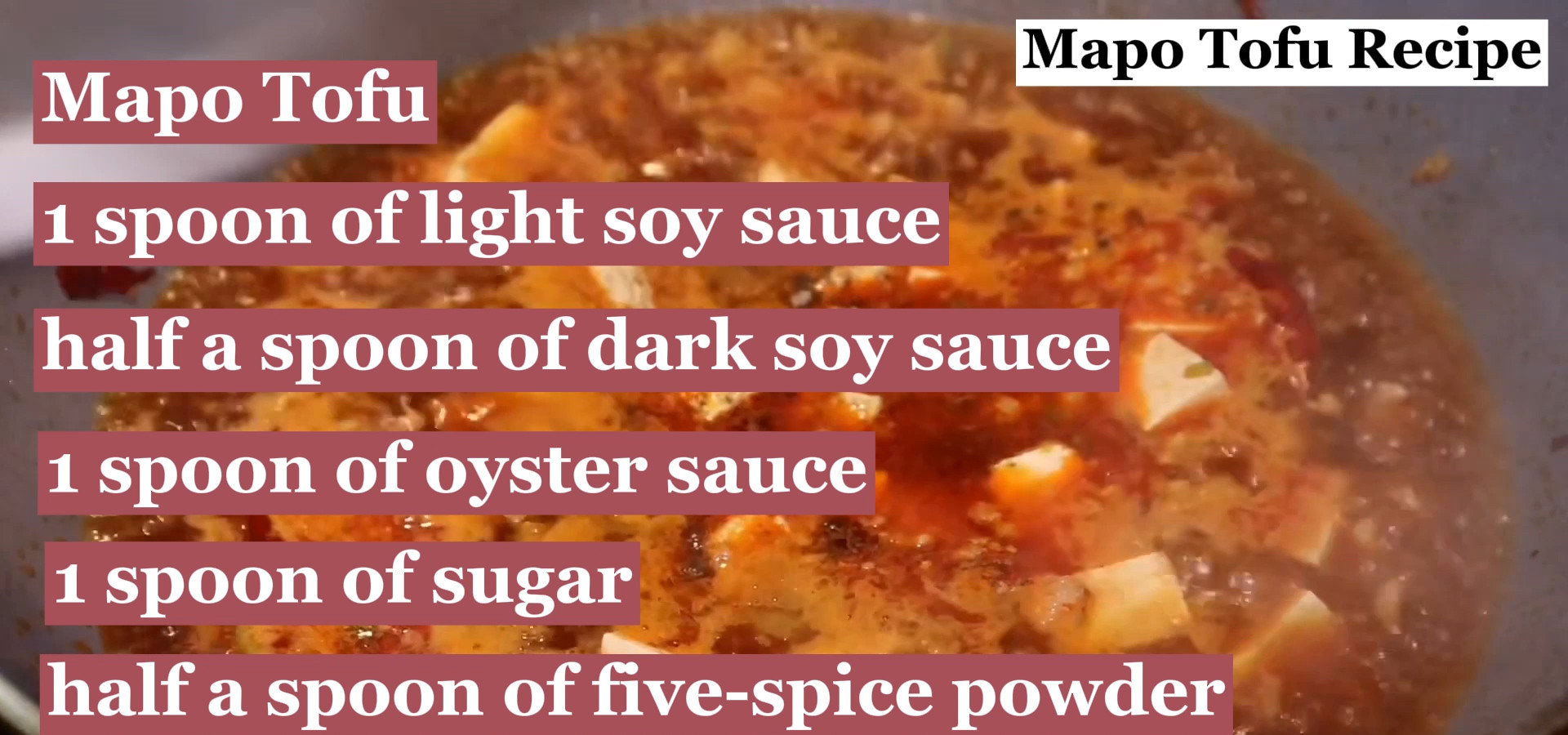 Mapo Tofu Recipe - Cook Chinese Foods