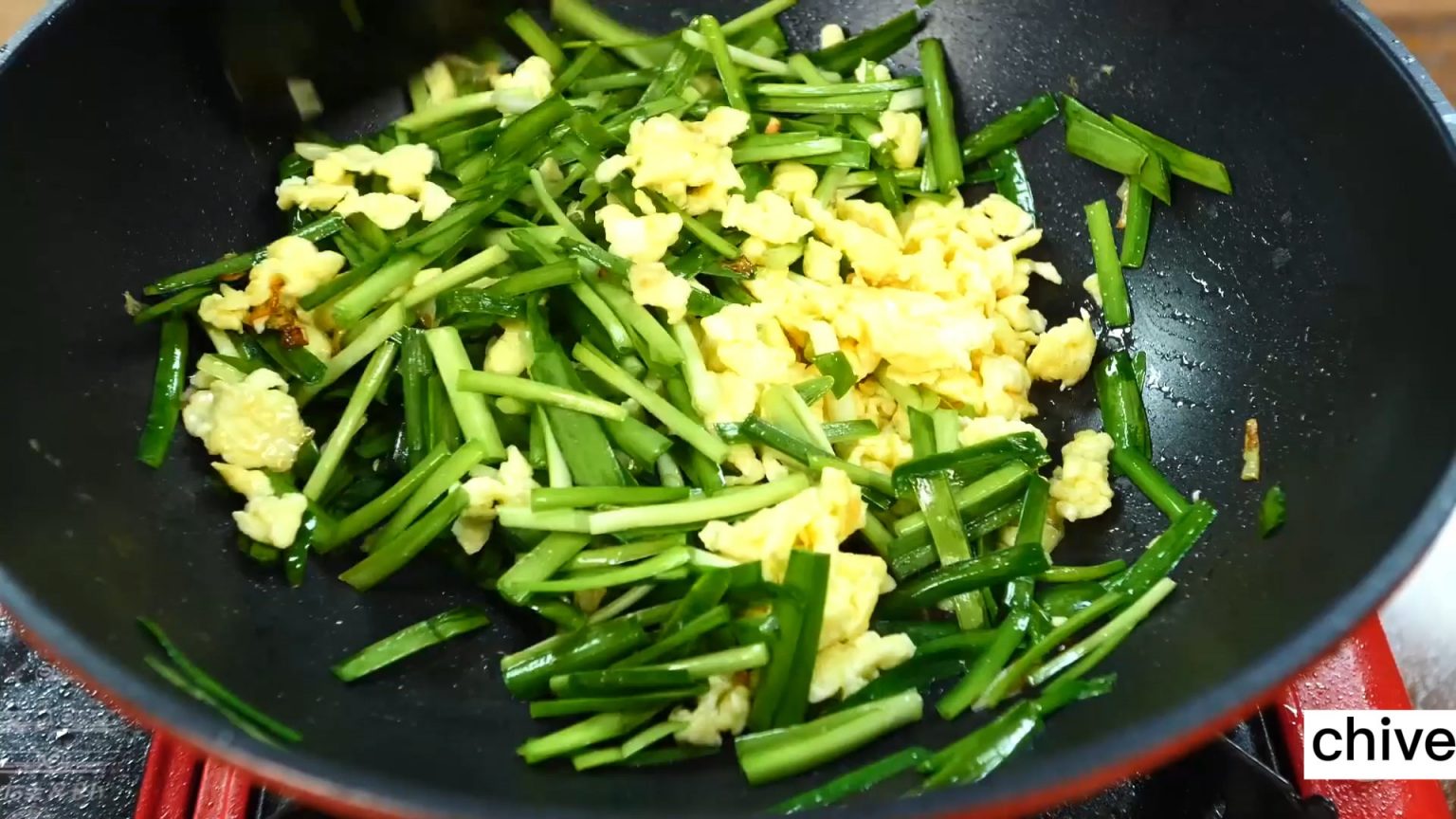 Chinese chives recipe_chive fried with egg - Cook Chinese Foods